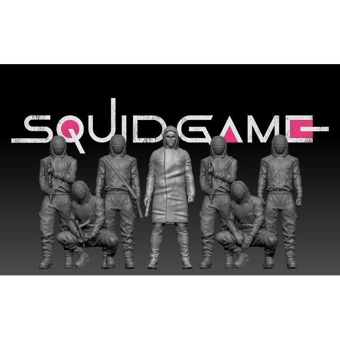 Resin Squid Game Figures Set 64 Scale Miniature Diecast Diorama Display ...