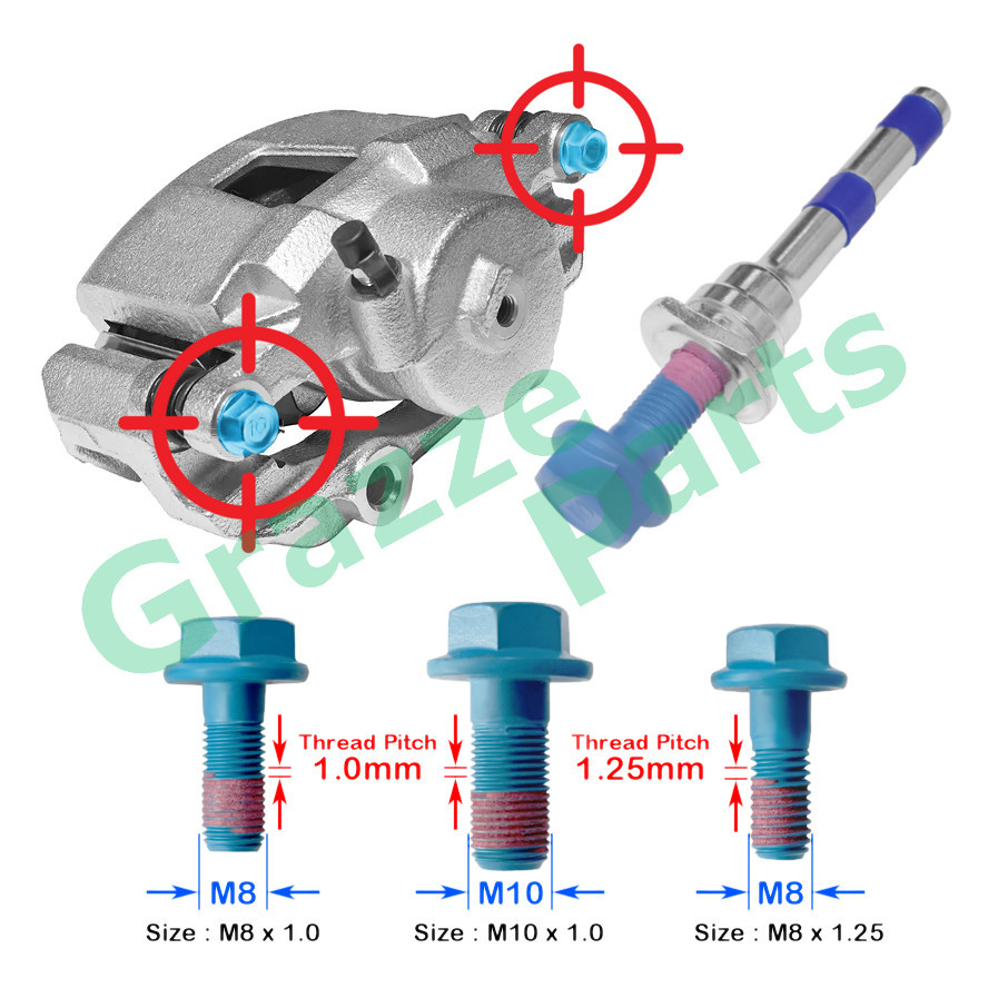 (1pc) Disc Brake Pad Caliper Guide Pin Bolt Screw Skru M8 x 1.0 / M8 x ...