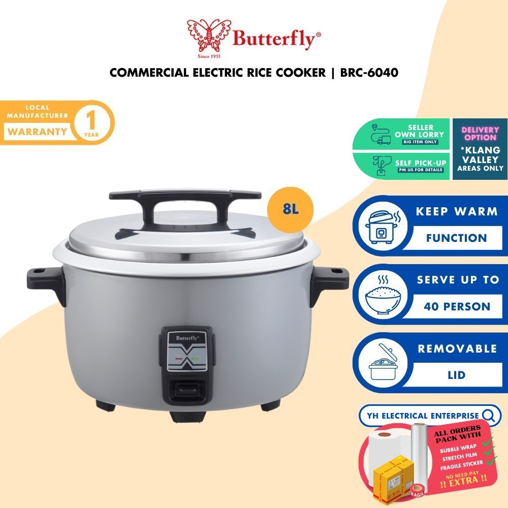 Butterfly 8L Commercial Electric Rice Cooker BRC-6040 | Shopee Malaysia