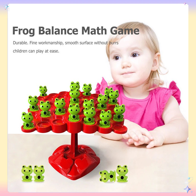 Stackable Board Game Frog Balance Tree Montessori Math Toy Family ...