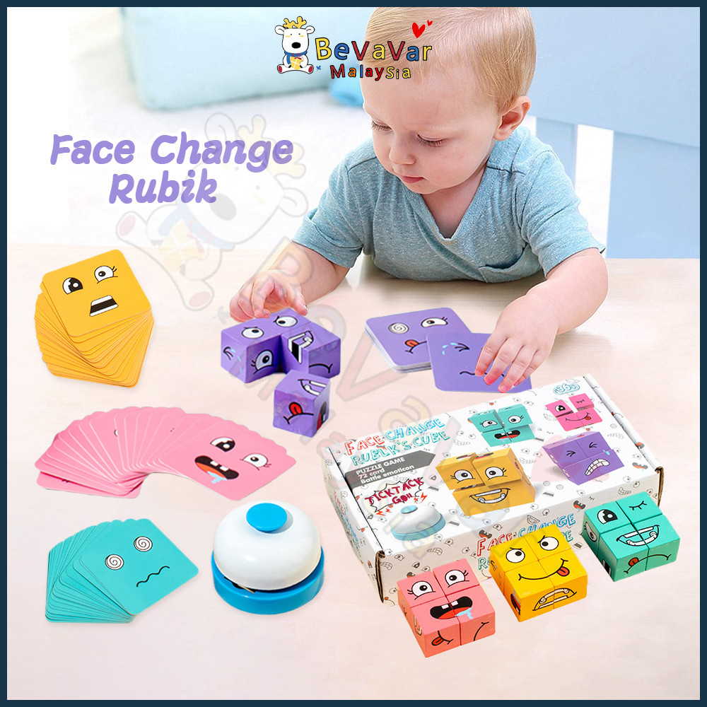 Bevavar Face Changing Rubik Cube Changing Rubik's Expression Puzzle ...