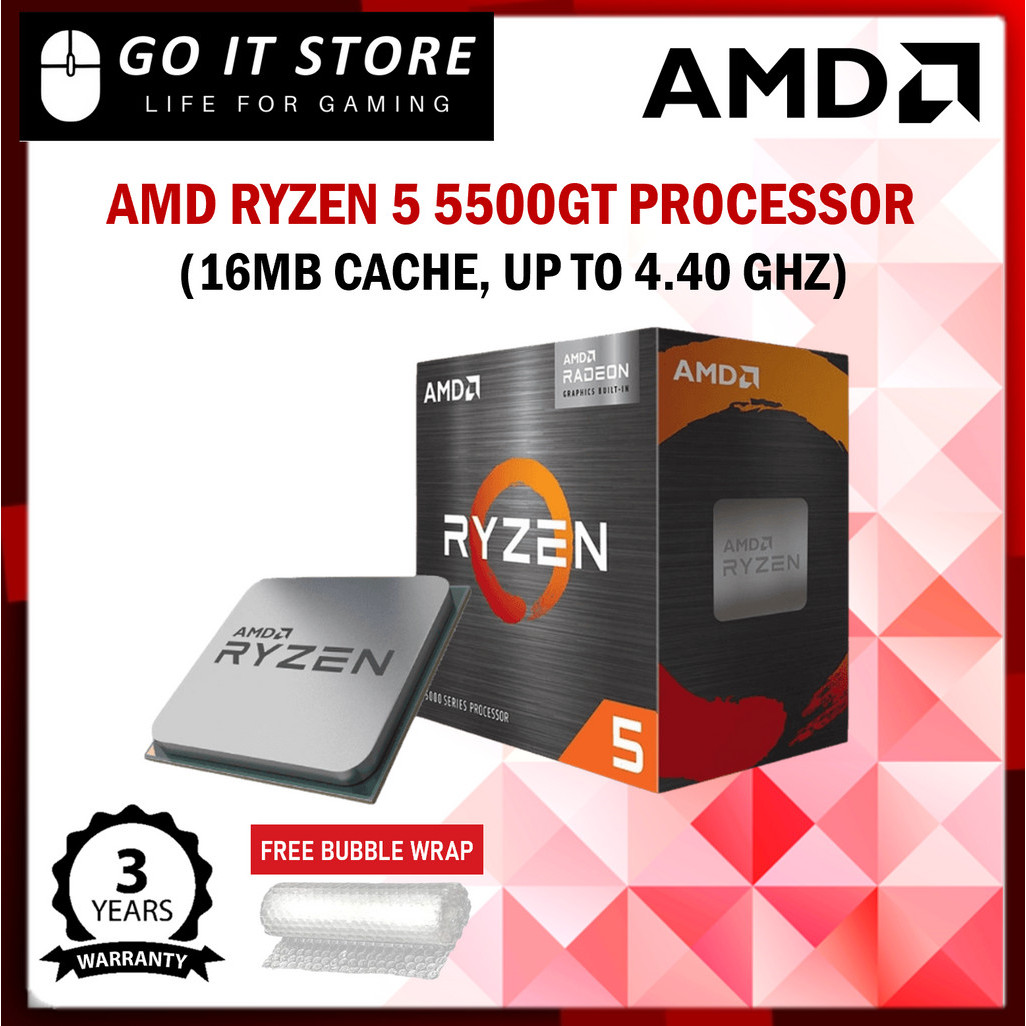 AMD RYZEN 5 5500GT AM4 PROCESSOR ( 3.6GHz Up to 4.4GHz | 16MB) | Shopee ...