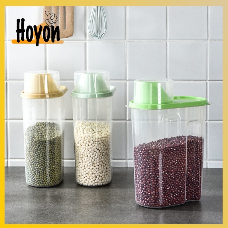 Food Storage Container 2.5L 1.9L Dry Grains Rice Storage Container ...