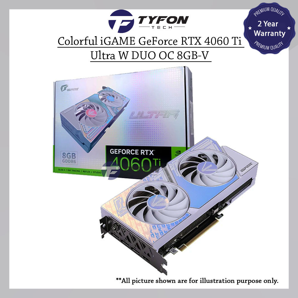 Colorful IGAME GeForce RTX 4060 Ti Ultra W DUO OC 8GB-V GDDR6 Graphic ...