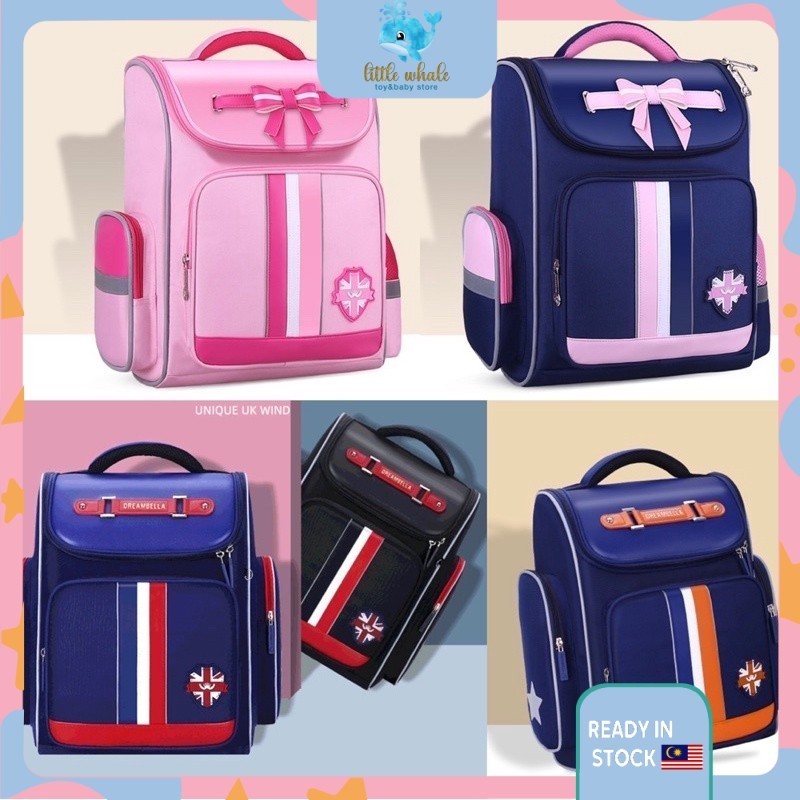 🐳Children Ribbon School Bag Primary School Korean Duffel Hardcase ...
