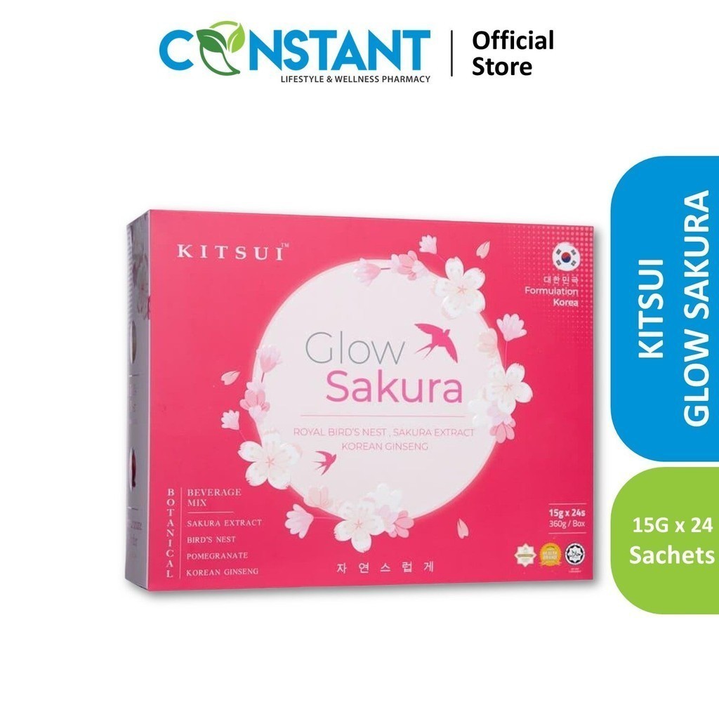 KITSUI Glow Sakura Bird’s Nest + Sakura Extract (15g x 24's) | Shopee ...