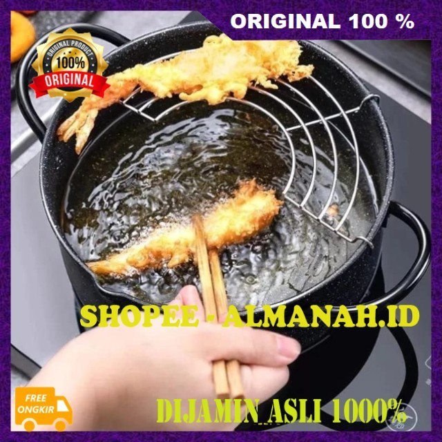 Japanese Frying Pan Non-Stick Cooking Pot Equipped With Oil Drain Tool ...