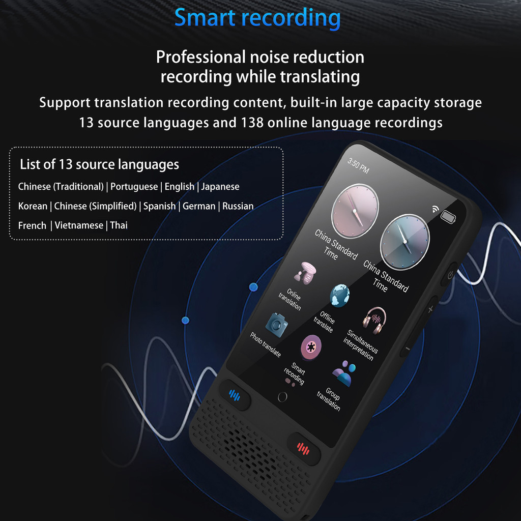 Portable Language Translator Device with 138 Languages Voice ...