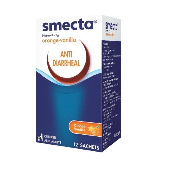 Smecta Anti-Diarrheal Powder Diosmectite Orange-Vanilla 3g sachet 12's ...