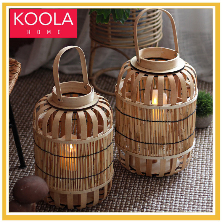 Japanese Style Rattan Woven Lantern Floor Lamp - Perfect for Ambiance ...