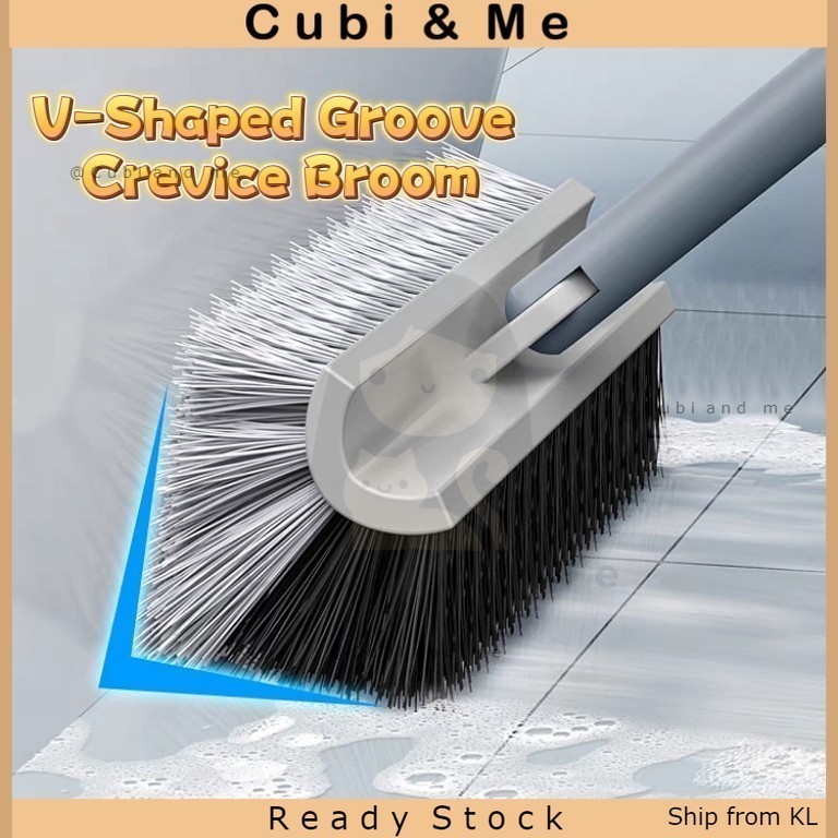 C&M V-Shaped Groove Crevice Broom Gap Brush Hard-Bristled Bathroom ...