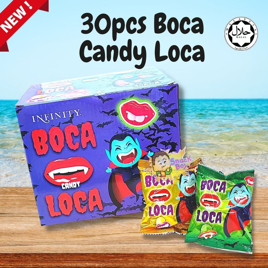 30pcs KHY Boca Loca haloween mouth Candy fruits flavor (halal) | Shopee ...