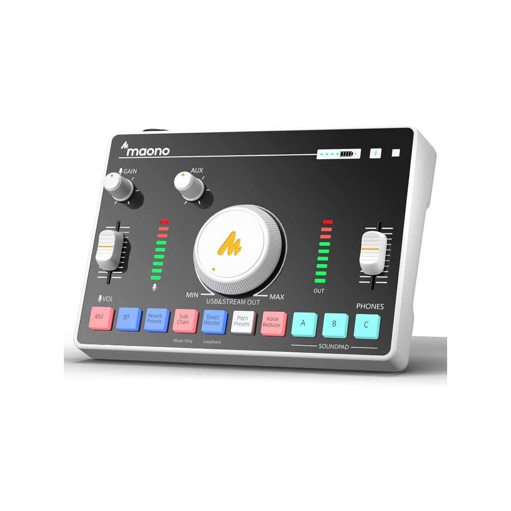 Maono AMC2 Neo Professional Sound Card Audio Interface Mixer With 48V ...