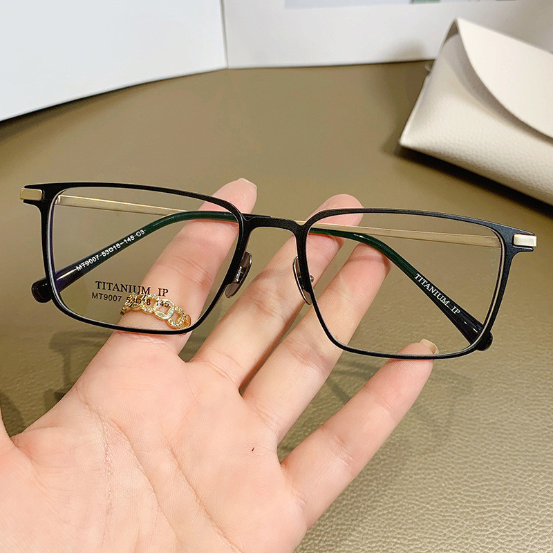 Ultra-light Titanium Optical Glasses Frame Square Anti-Blue Light ...
