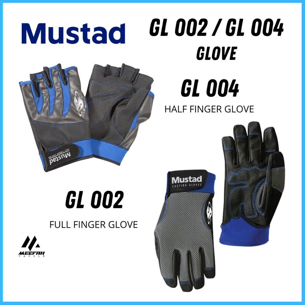 Mustad Casting GL002 Full Finger Glove / GL004 Half Finger Glove ...