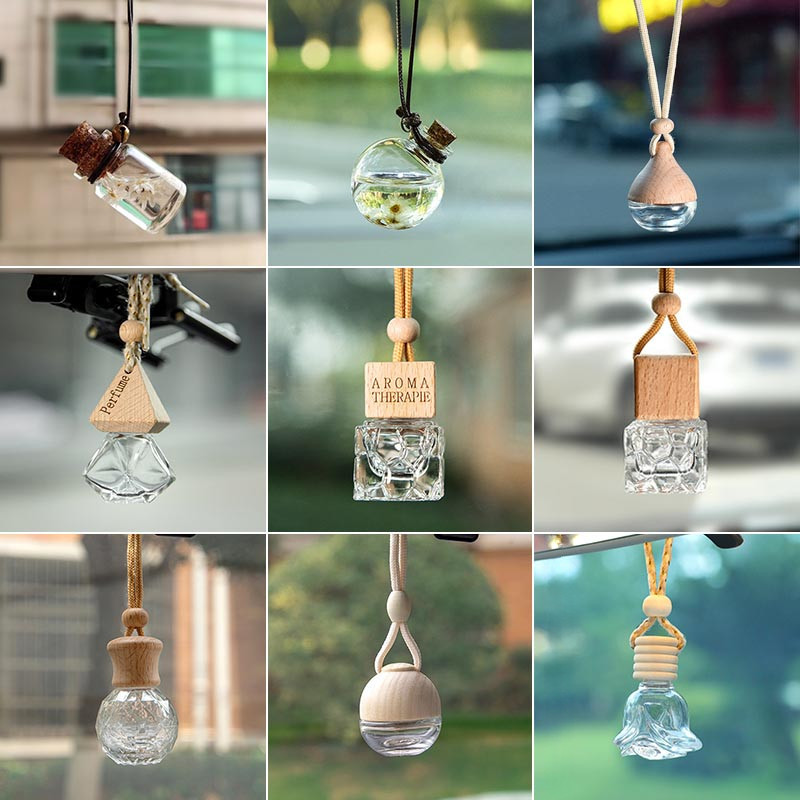 【20 Styles】Car Hanging Perfume Bottle Car Air Freshener Diffuser Bottle ...