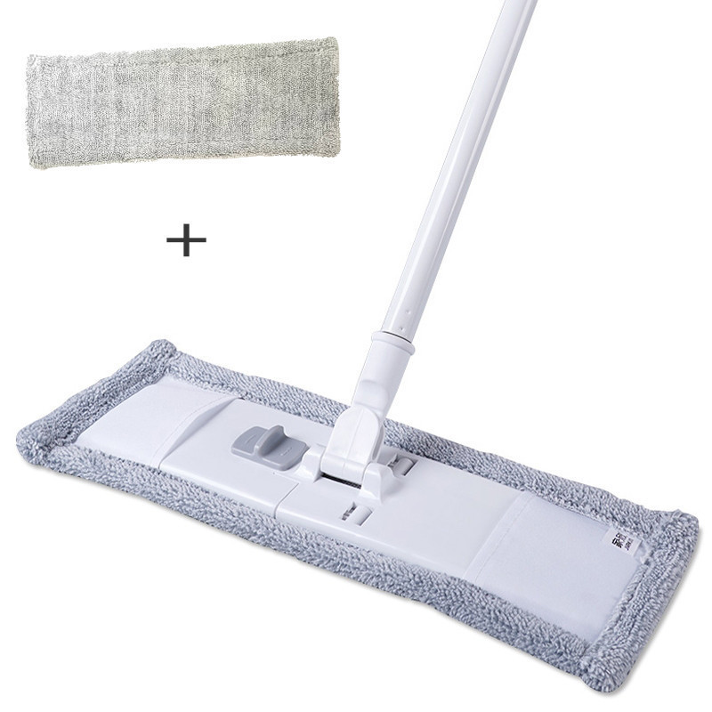 Household Microfiber Floor Cleaner Spray Hand Free Mop Super Thin Magic ...