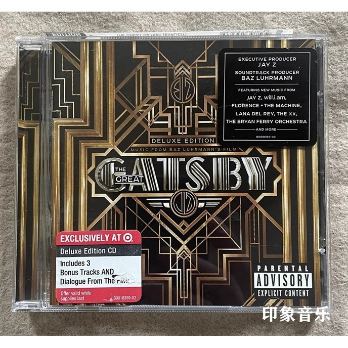 The Great Gatsby The Great Gatsby Movie Soundtrack CD Deluxe Edition 21 ...