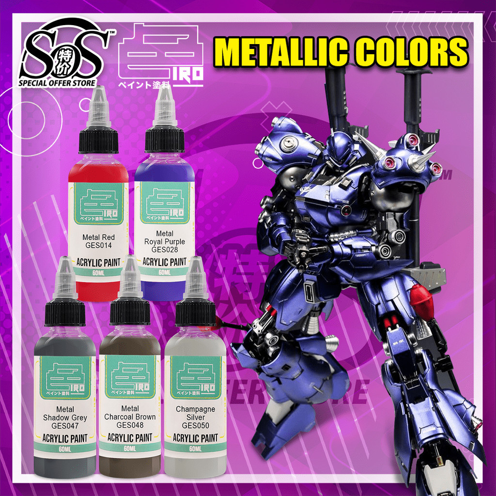 Acrylic Paint 60ml IRO Paint Solvent Based Airbrush Pre-thinned Paint ...