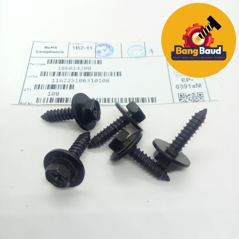 Scrw BOLT M6x20 FRONT BUMPER SCREW BOLT MUD CARPET BOLT ORIGINAL CAR ...