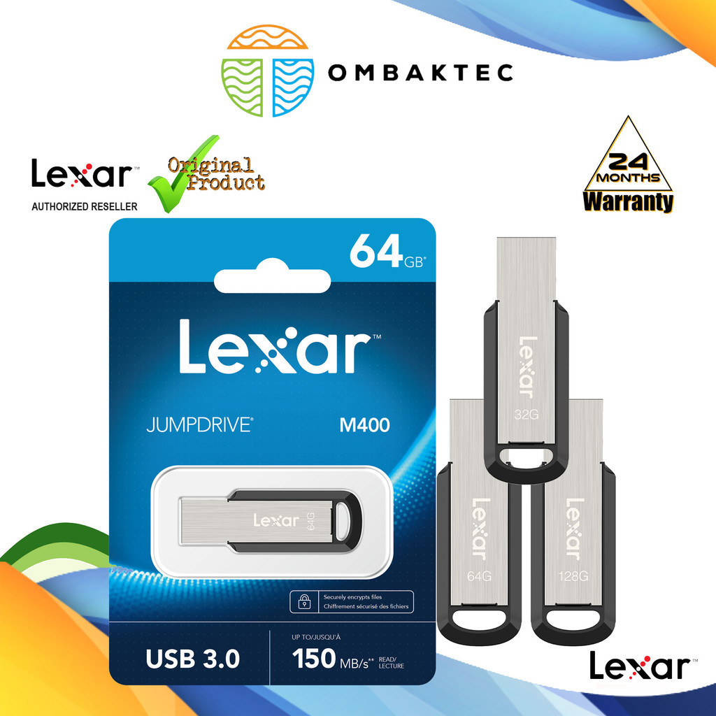 Lexar M400 JumpDrive USB 3.0 Flash Drive (32GB /64GB /128GB) | Shopee Malaysia