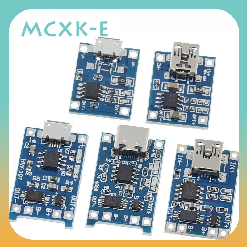 Type-c/Micro/Mini USB 5V 1A 18650 TP4056 Lithium Battery Charger Module ...