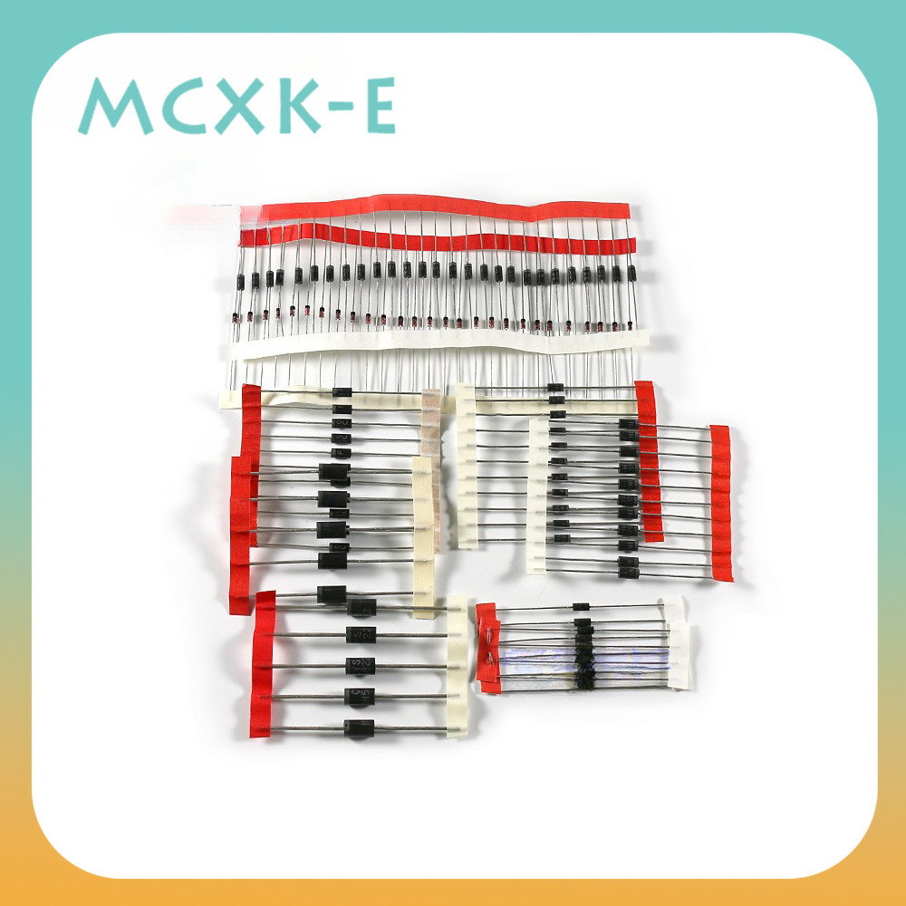 100pcs/lot 1N4148 1N4007 1N5819 1N5399 1N5408 1N5822 FR107 FR207 ...