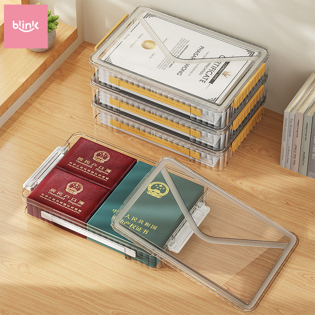 Thick Durable A4 File Portable Project Case, Plastic Scrapbook Paper ...