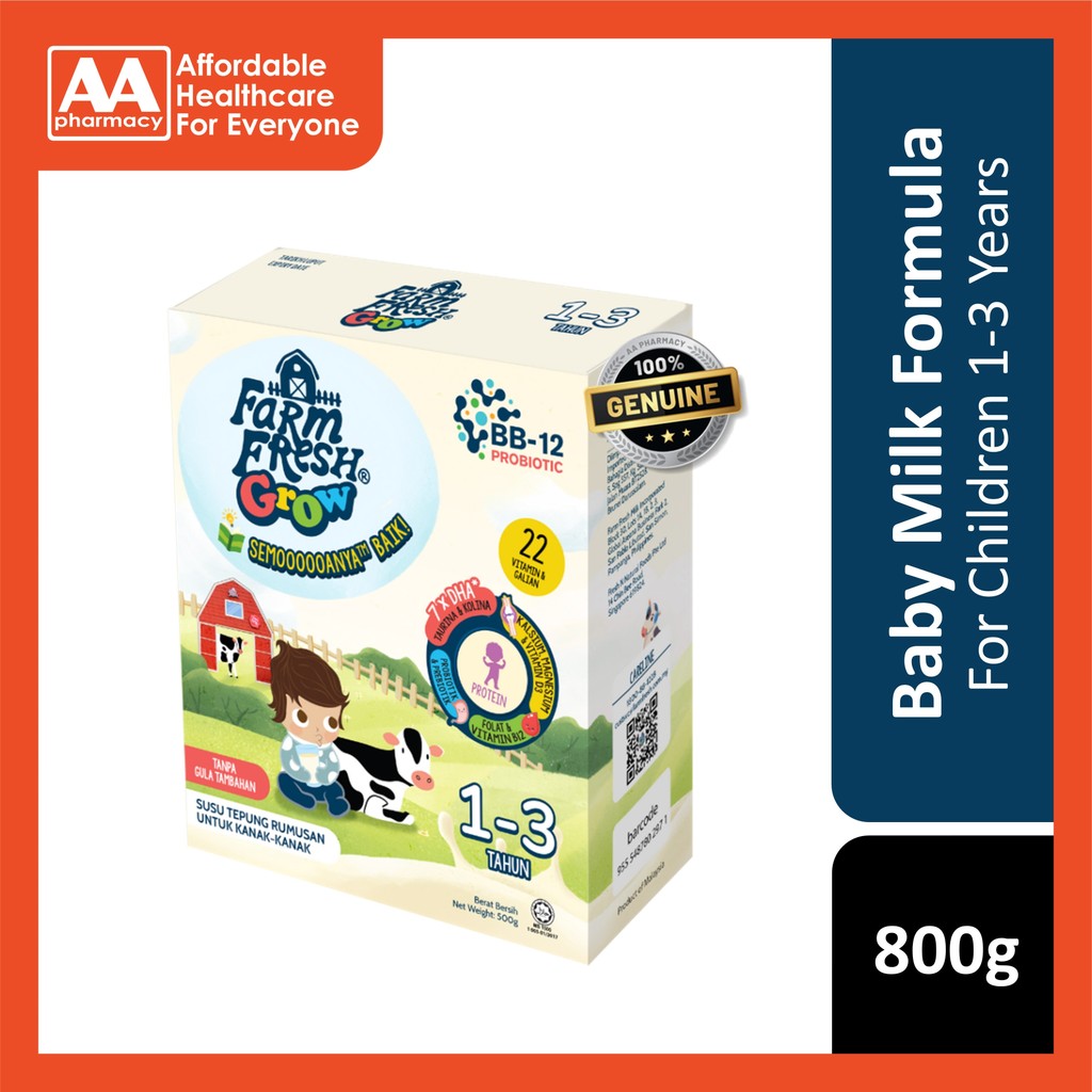 Farm Fresh Grow Milk Powder 800g (For Children 1-3 Years) | Shopee Malaysia