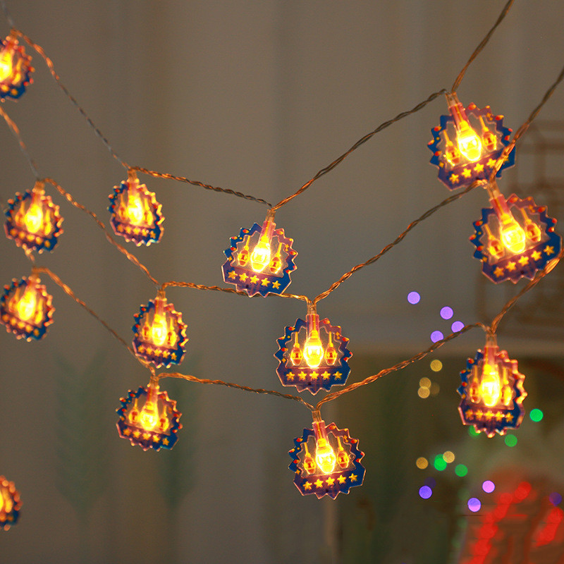 Hari Raya Light Banner Ramadan Moon Atmosphere String Lamps Fahion Home ...