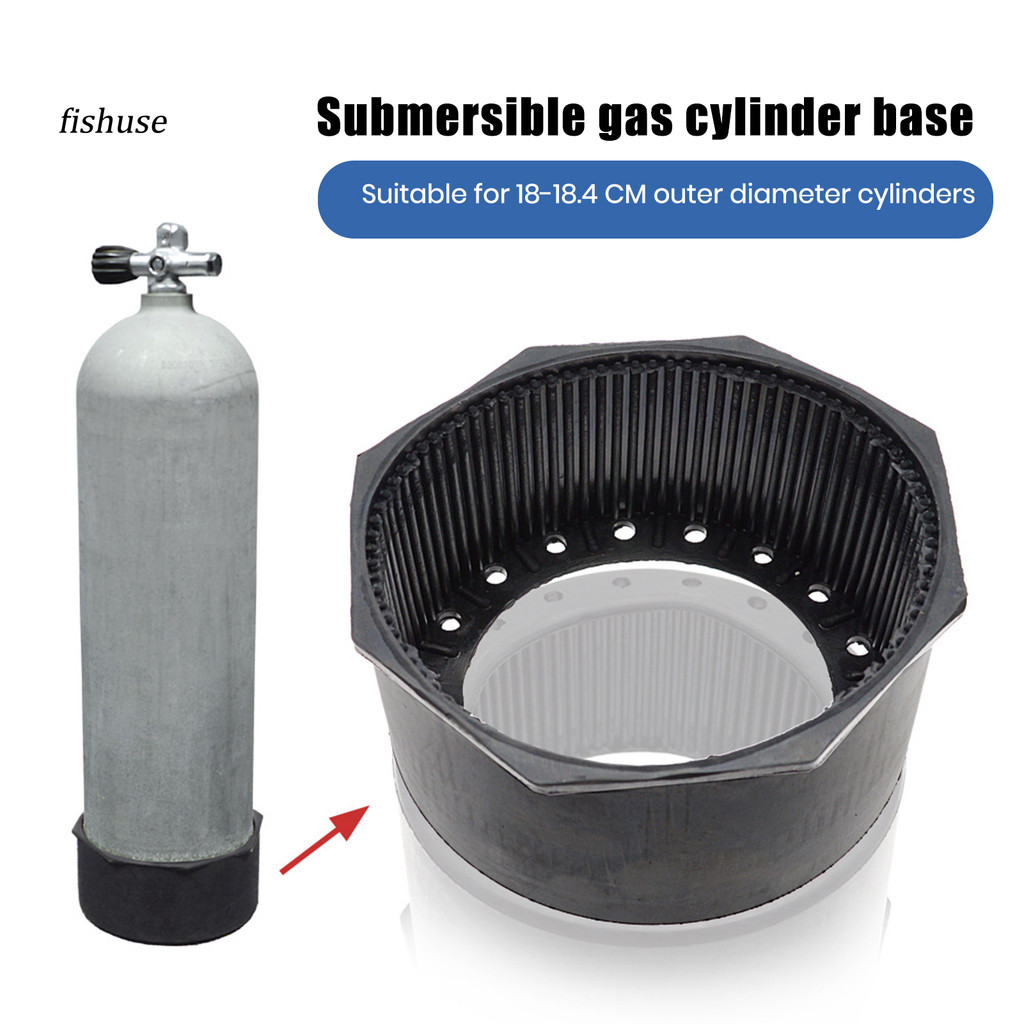 FSE Scuba Tank Boot Flat Bottom Scuba Cylinder Tank Boot Round Rubber ...