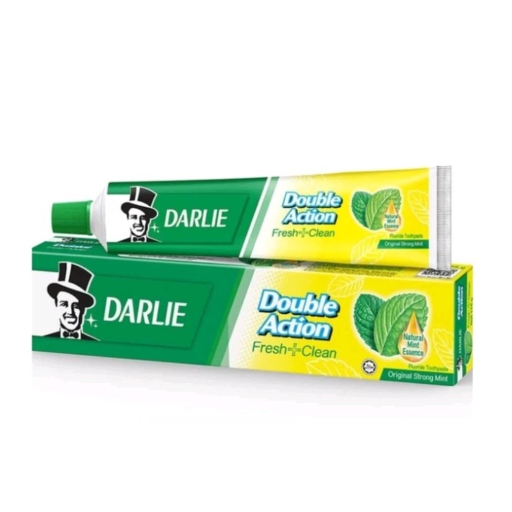 Darlie Double Action Fresh + Clean Toothpaste Original Strong Mint 225g ...
