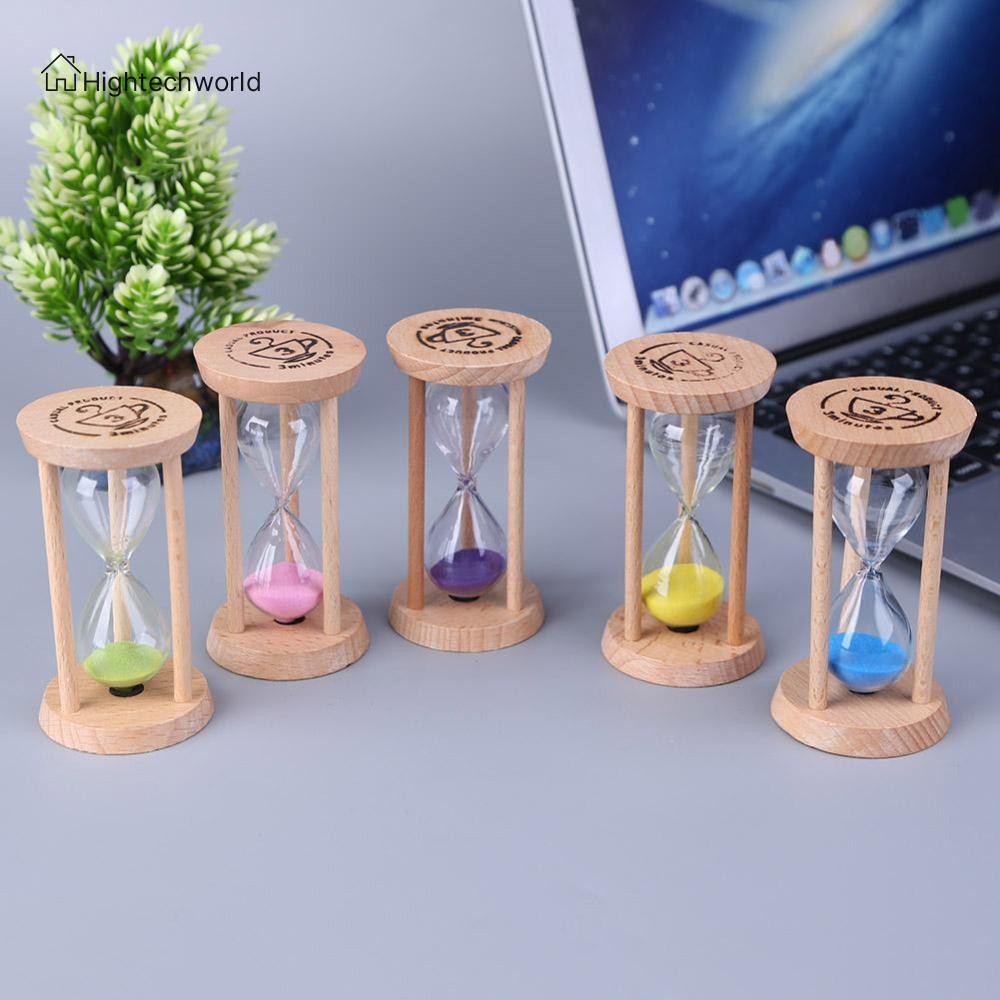 Wooden Sand Clock 3 Minutes Hourglass Sandglass Toothbrush Timer ...