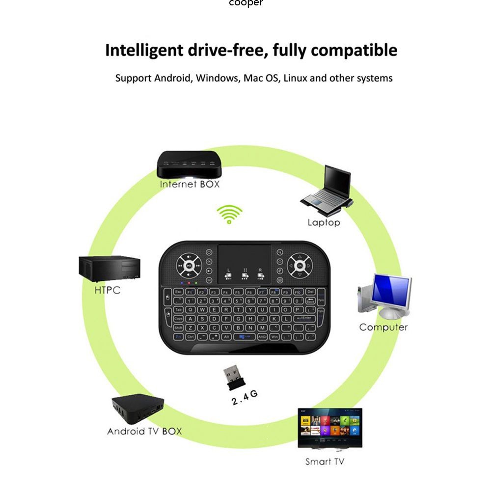 Ready Stock Keyboard With Backlight Wireless Keyboard Long-range ...