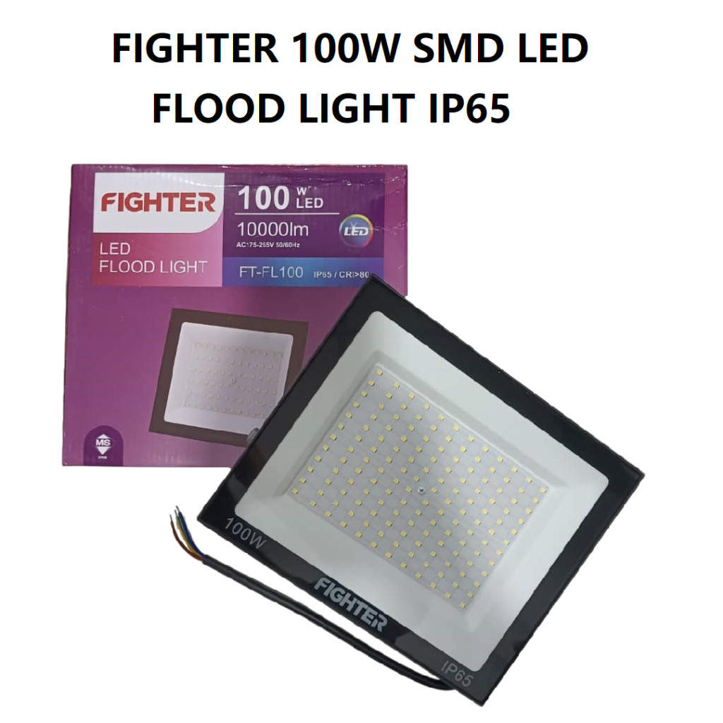 FIGHTER 100W SMD LED Flood Light IP65 (6500K/Daylight) | Shopee Malaysia