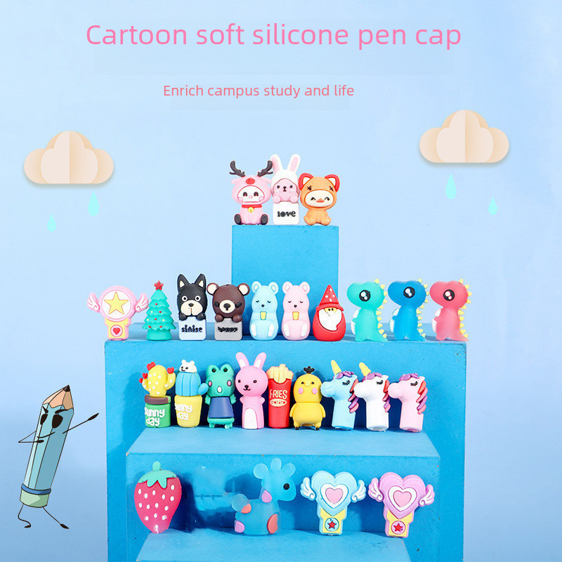 Disyorkan oleh kakak saya # Kartun Kreatif Silikon Petua Pen Mini Comel ...