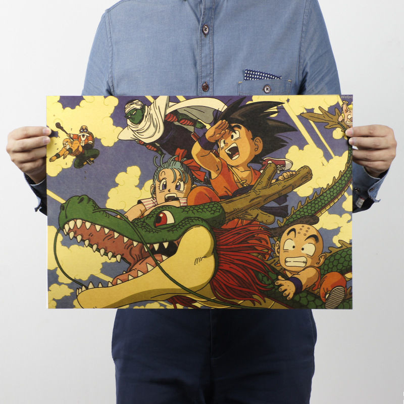 Poster Dragon Ball Son Goku Anime Jepun Poster Kertas Kraft Retro Bilik ...