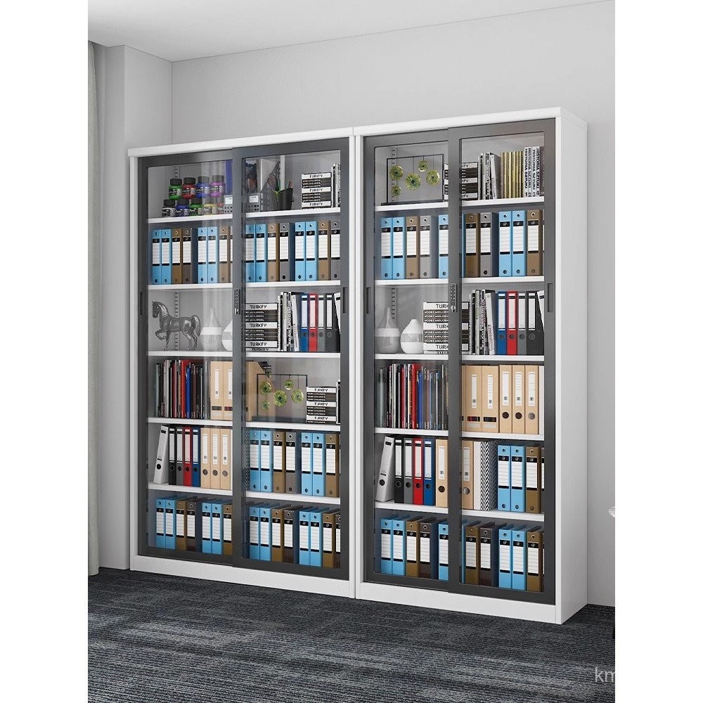 Steel Bookcase File Cabinet Office Tin Data Storage Cabinet with ...