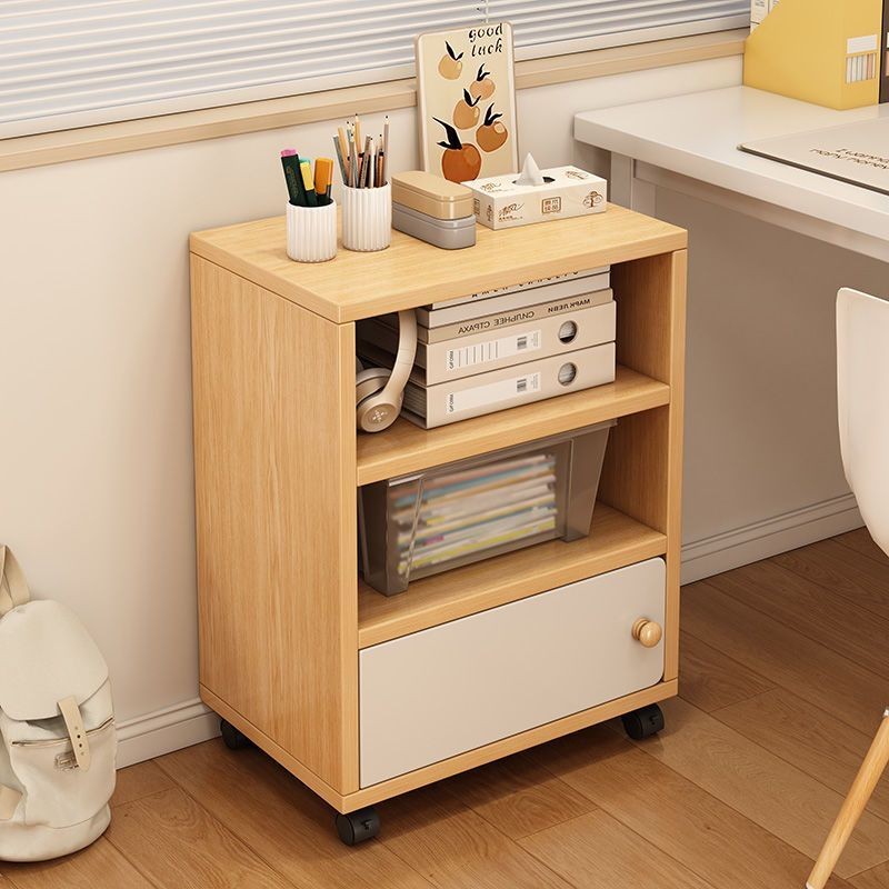 Office filing cabinet small bookshelf storage cabinet removable wheeled ...