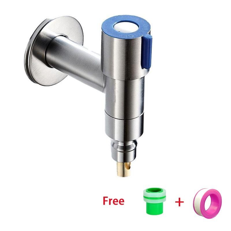 New Washing Machine Faucet Stainless Steel Water Stop Valve Quick ...
