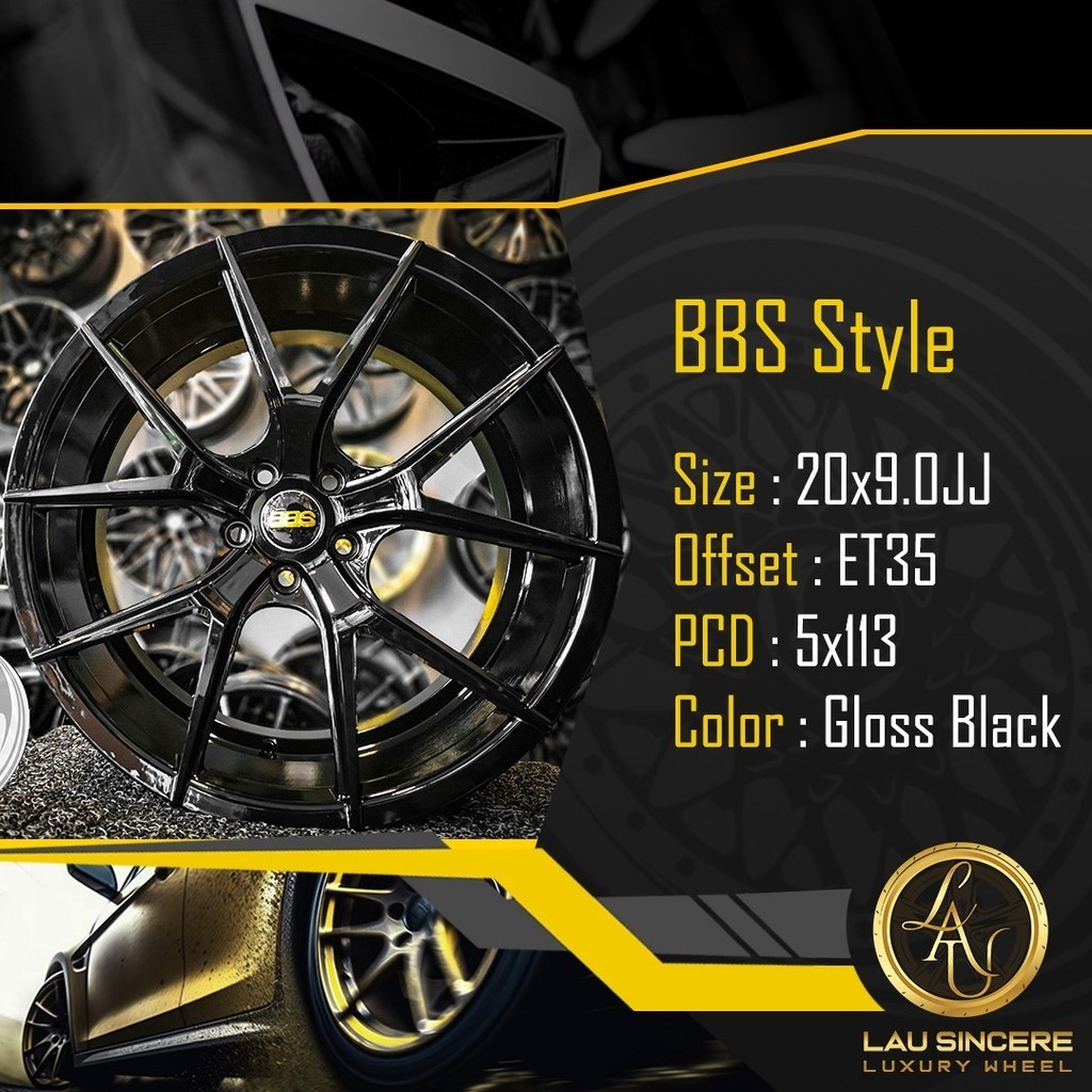 BBS Style 20x9.0JJ 5x113 Gloss Black | Shopee Malaysia