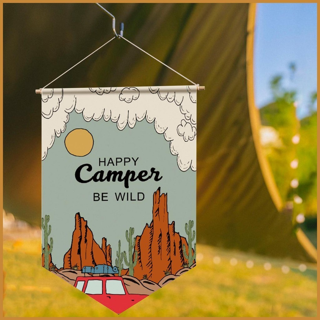 Caravan Flag Bonfire Campfire Yard Decor Travel Trailer Flag Garden ...