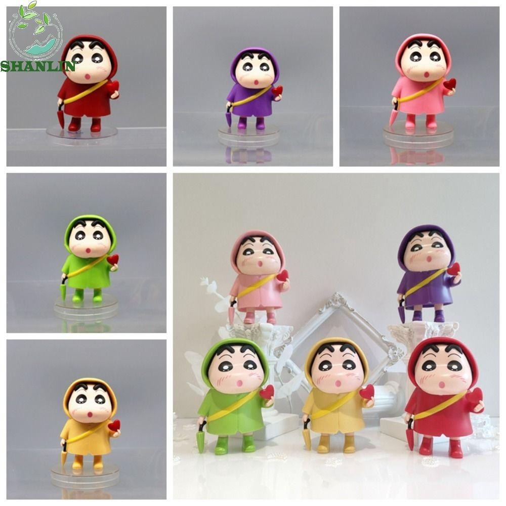 SHANLIN Raincoat Crayon Shin-chan Ornament, PVC Crayon Shin-chan Crayon ...