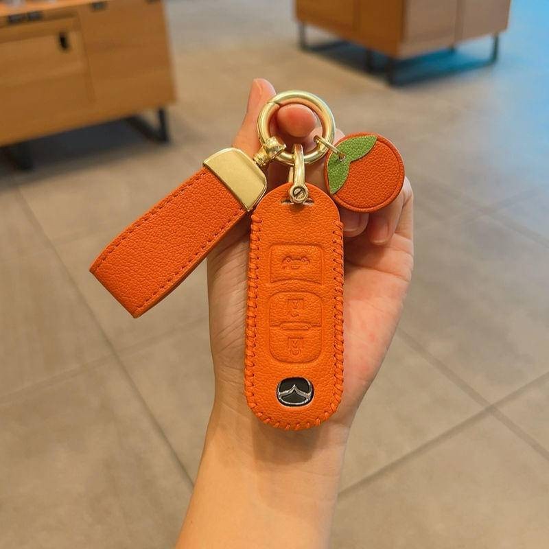 XM-leather car key holder for Mazda 2 3 4 CX4 CX5 cx30 CX3 cx8 BT-50 ...
