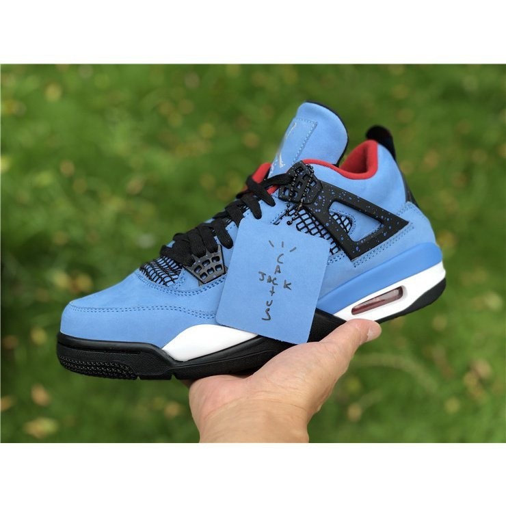 Men's Travis Scott X Air Jordan 4 Houston Oilers for sale mief | Shopee ...