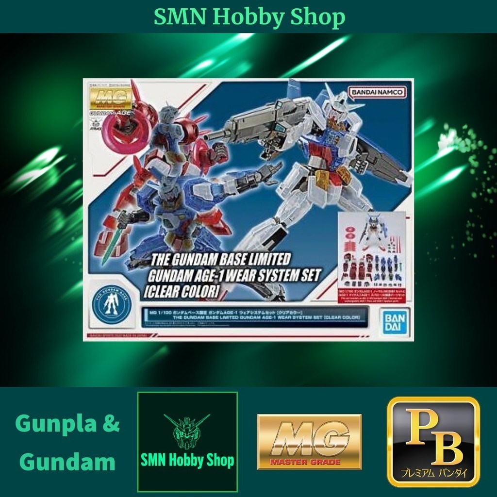 MG 1/100 Gundam Base Limited Age-1 Wear Set Clear Gunpla Gundam Model ...
