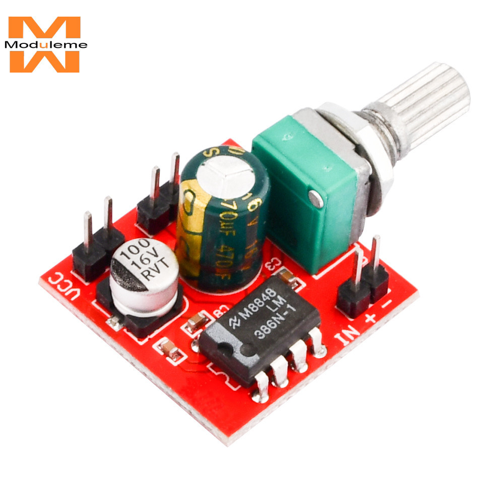 LM386 Mini Power Amplifier Board Audio Amplifier Module Volume ...