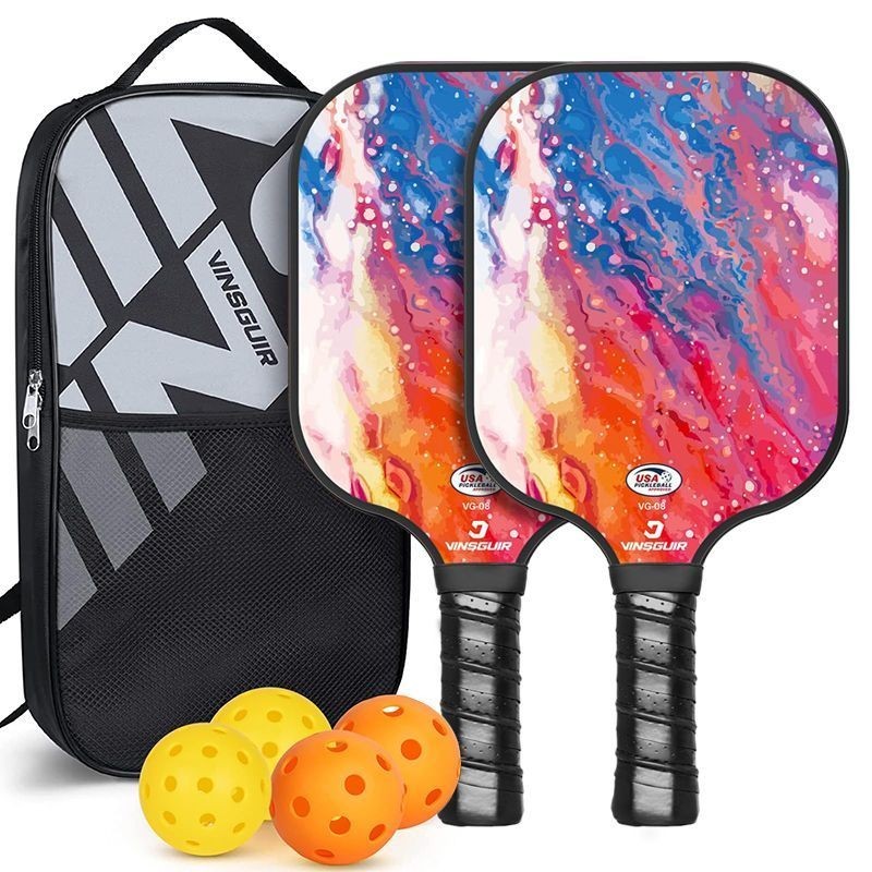 Lightweight Pickleball Paddles Set of 2 Glass Fiber Pickleball Racket ...