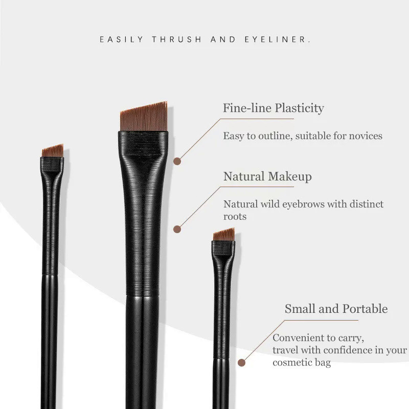 New 1/2pcs Blade Makeup Brushes Angled Thin Eyebrow Brush Flat Fine ...