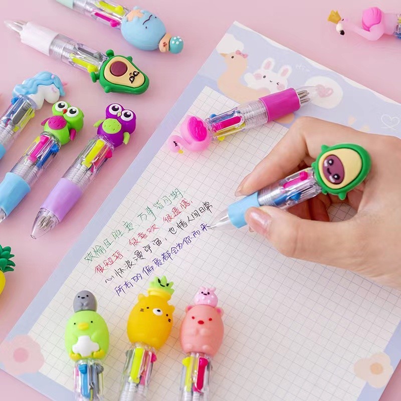 Mini pen 4 colors cute owl Stationery gift premium Mini Four Color ...